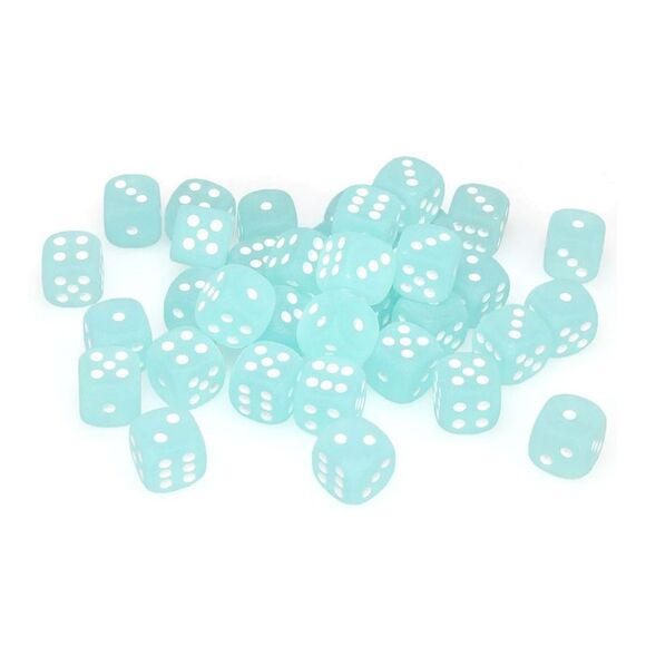 Chessex | Games | Chessex Frosted Tealwhite 2mm D6 Dice Block 36 | Poshmark